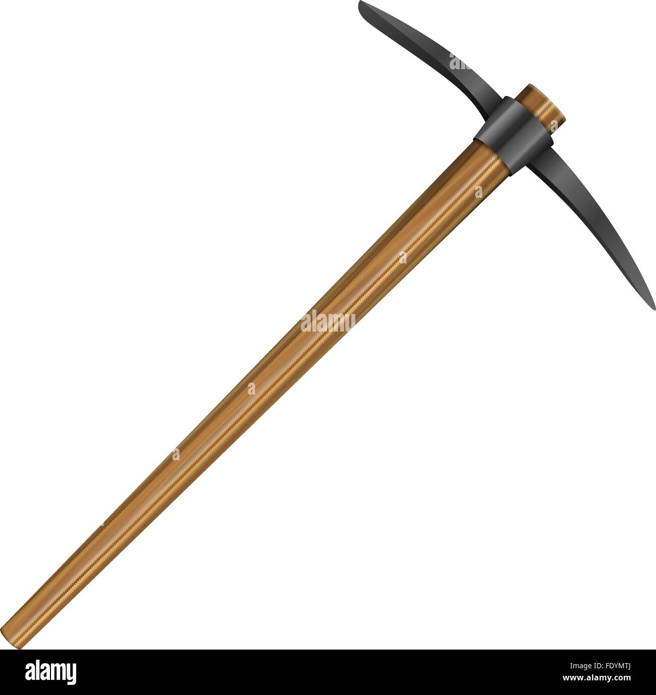 Mattock on a white background. Vector illustration Stock Vector Image ...