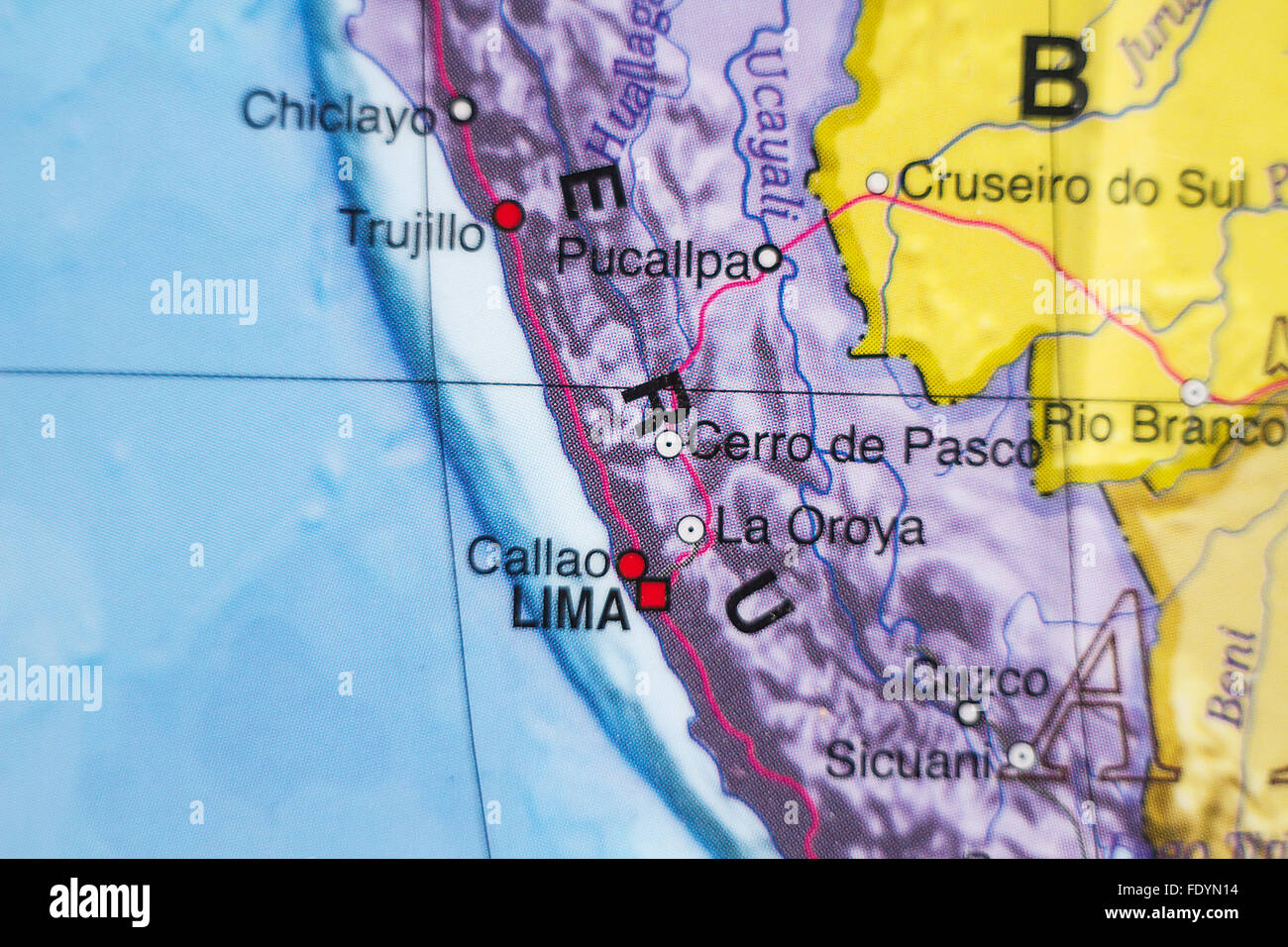 Map of lima hi-res stock photography and images - Alamy
