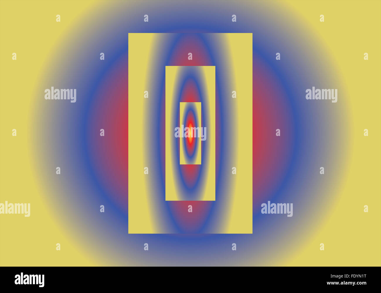 Abstract image with a model red yellow blue colors that produce an ...