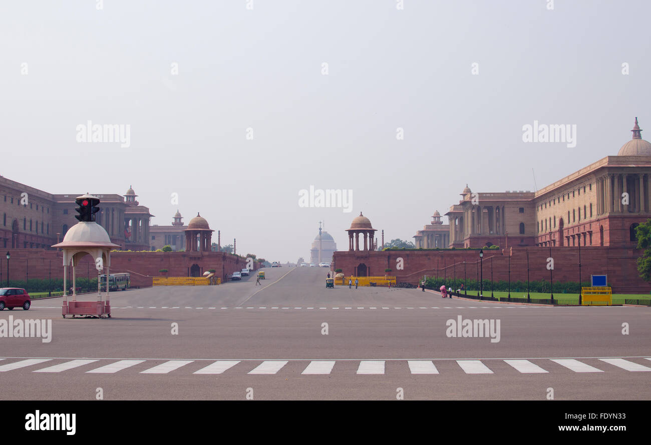 building of the government of india in delhi on the big square,the ...