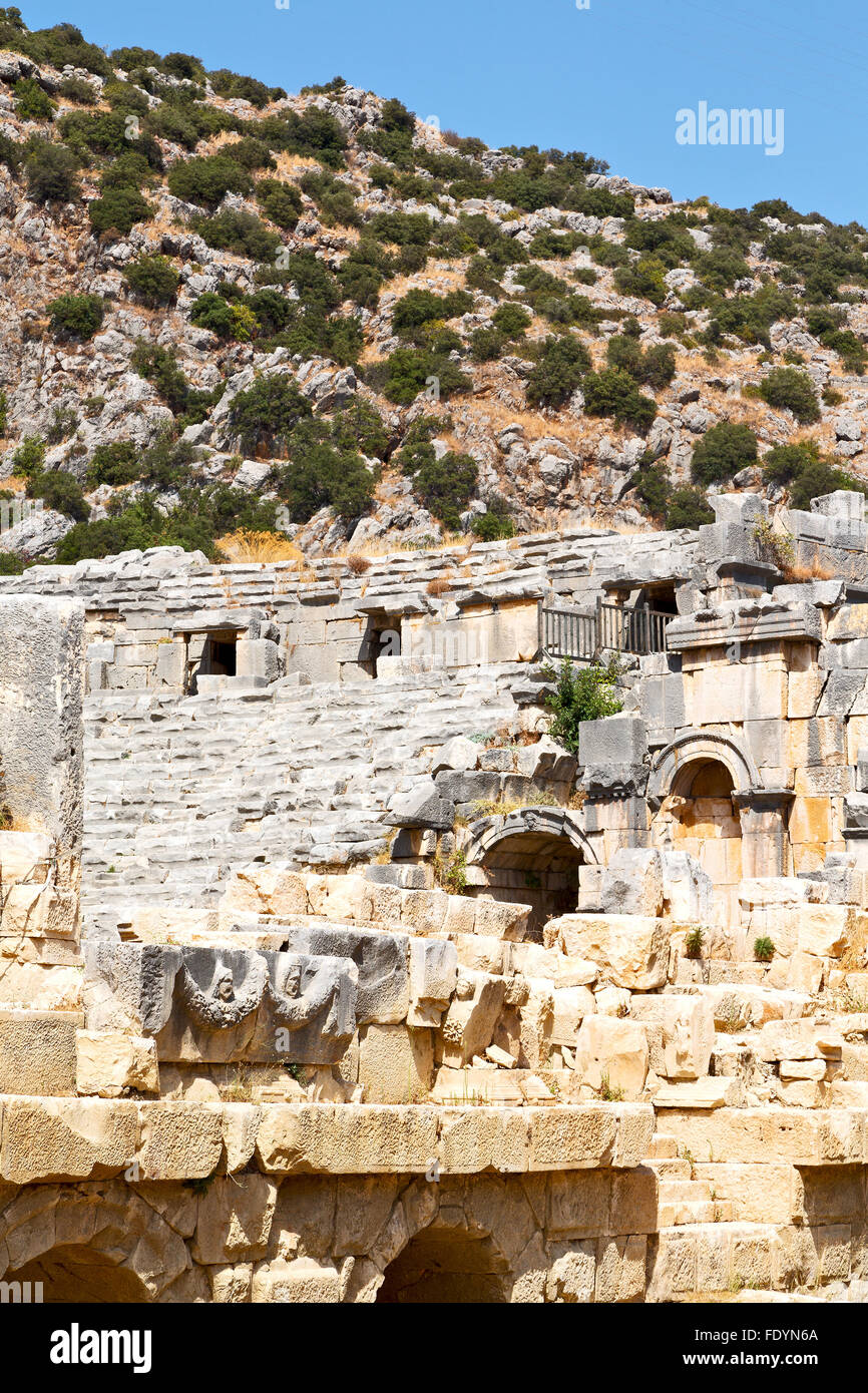 myra in turkey europe old roman necropolis and indigenous tomb stone ...