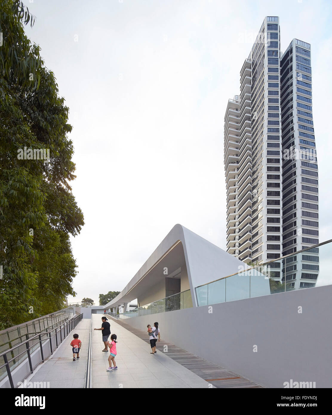 Circulation space and ramps on ground level. d'Leedon Singapore ...