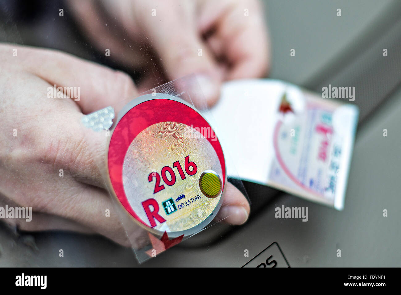 Czech highway vignette hi-res stock photography and images - Alamy