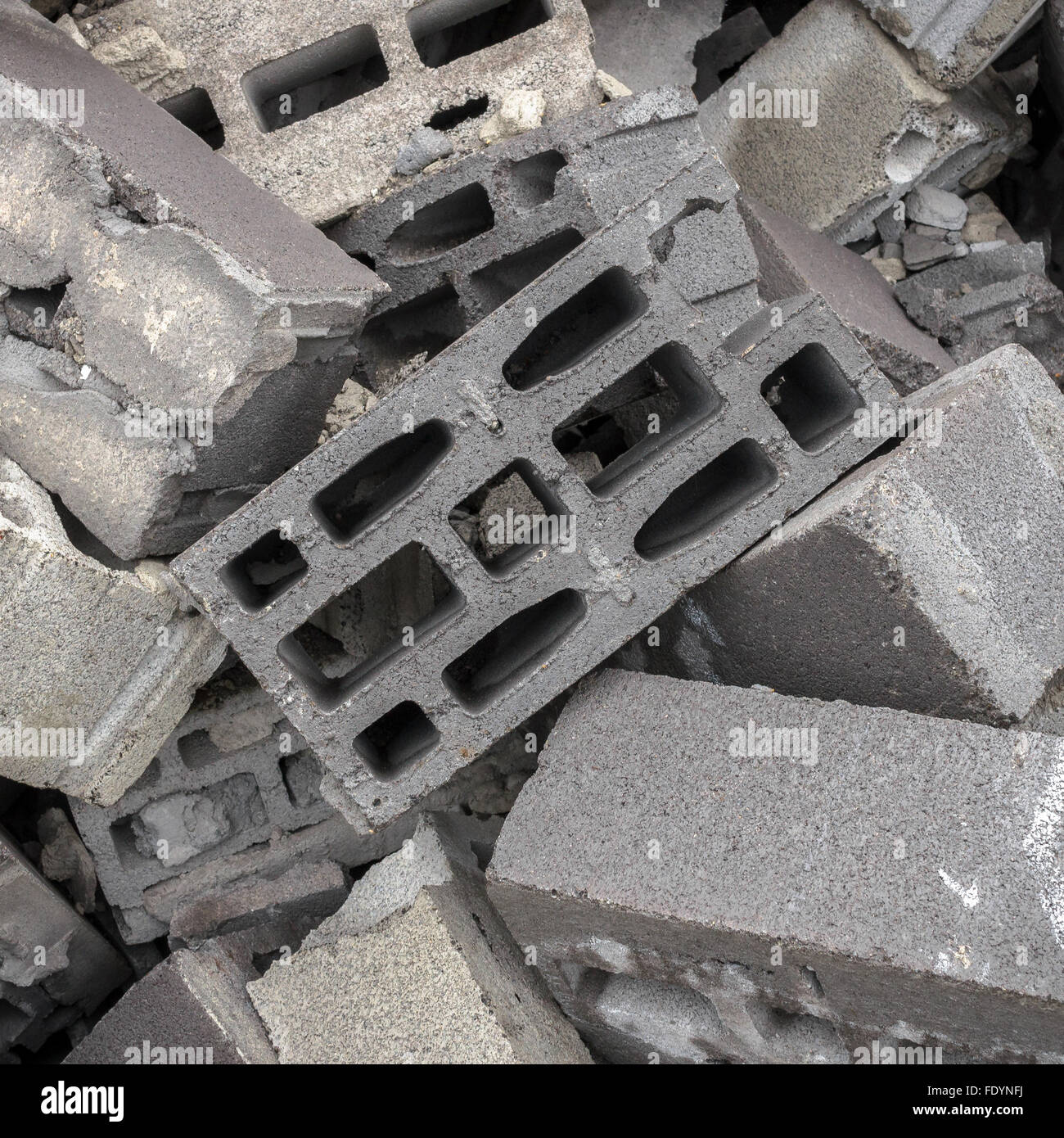 A mountain of concrete bricks arranged in bulk Stock Photo - Alamy