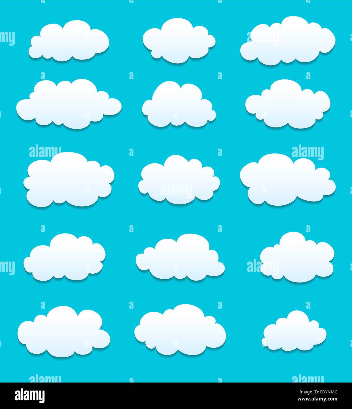 Simple white fluffy clouds Stock Vector Images - Alamy