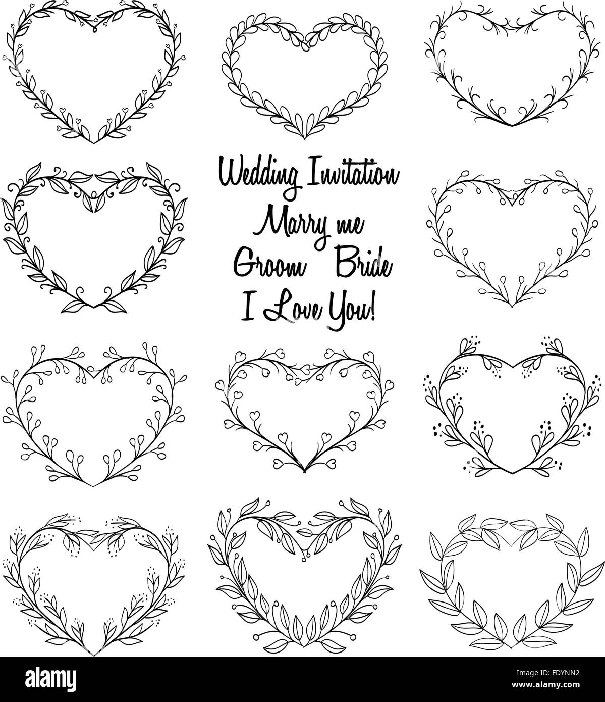 Romantic heart drawn in Stock Vector Images - Alamy