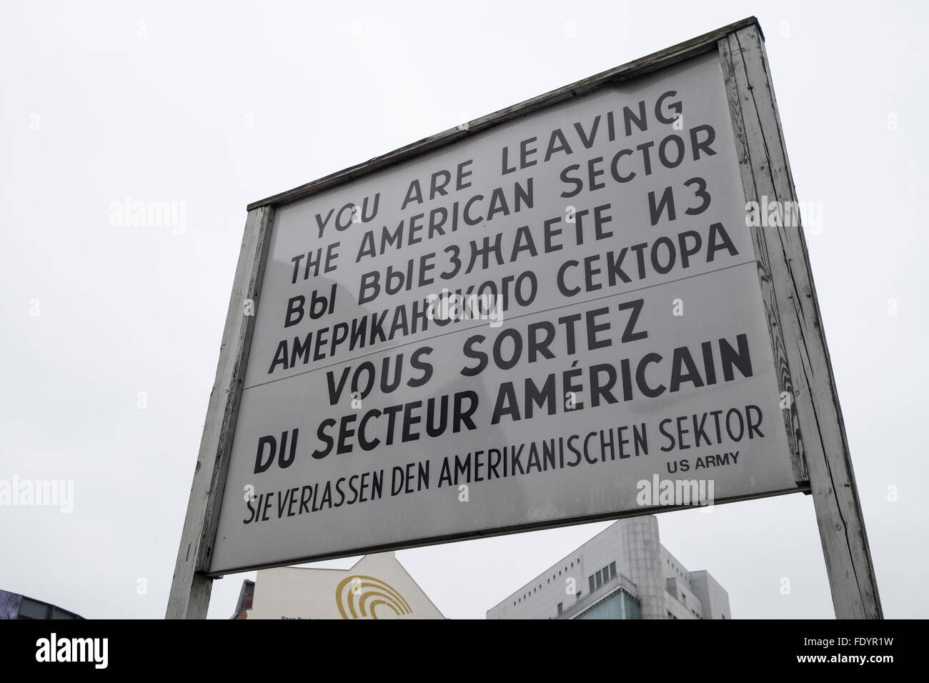 Leaving west berlin warning hi-res stock photography and images - Alamy