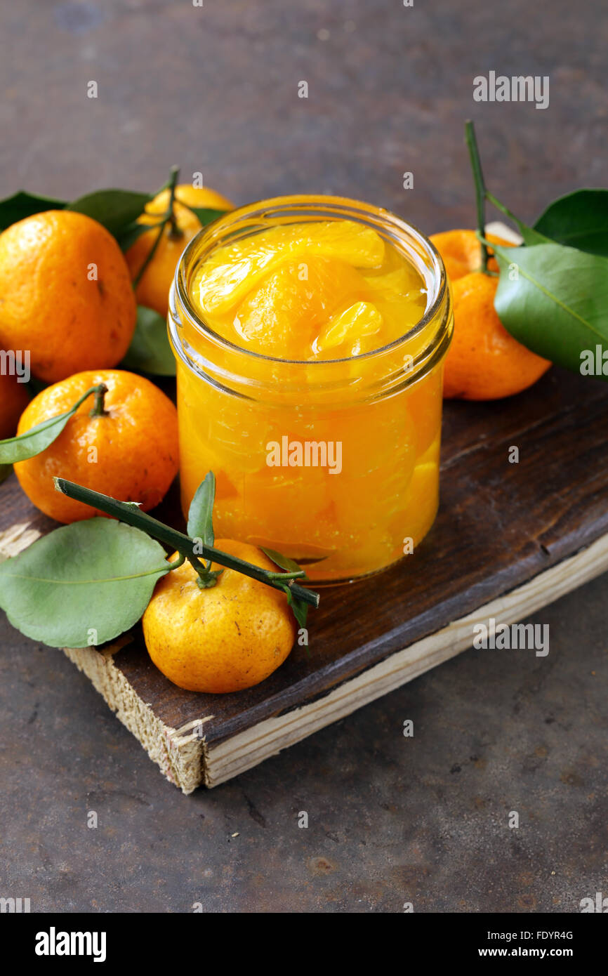 natural organic canned mandarin (orange) in syrup Stock Photo - Alamy