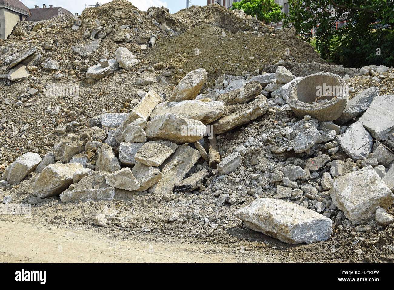 Concrete materials at the construction site Stock Photo - Alamy