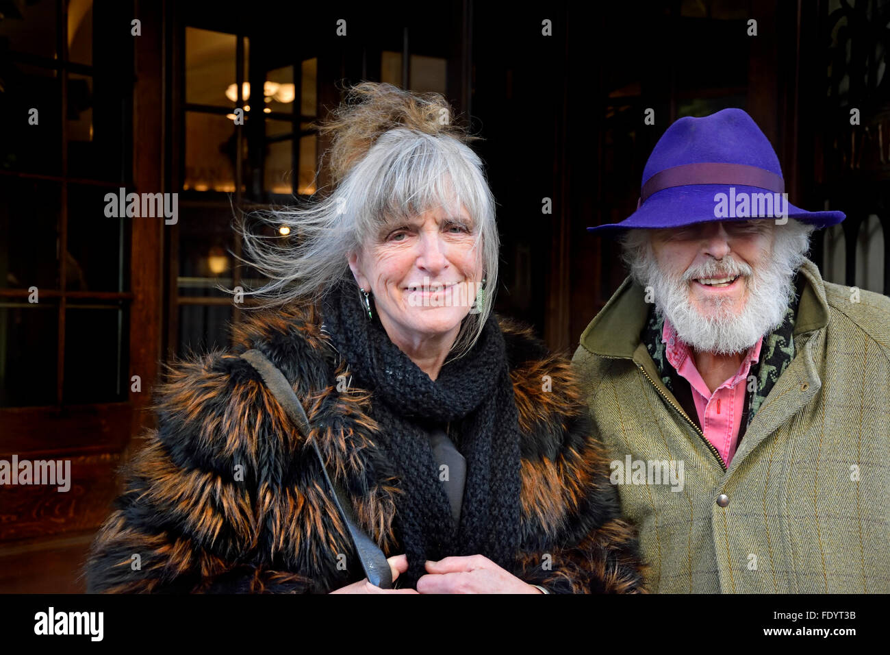 Lady Lucinda Lambton and husband Peregrine Worsthorne arriving at the ...