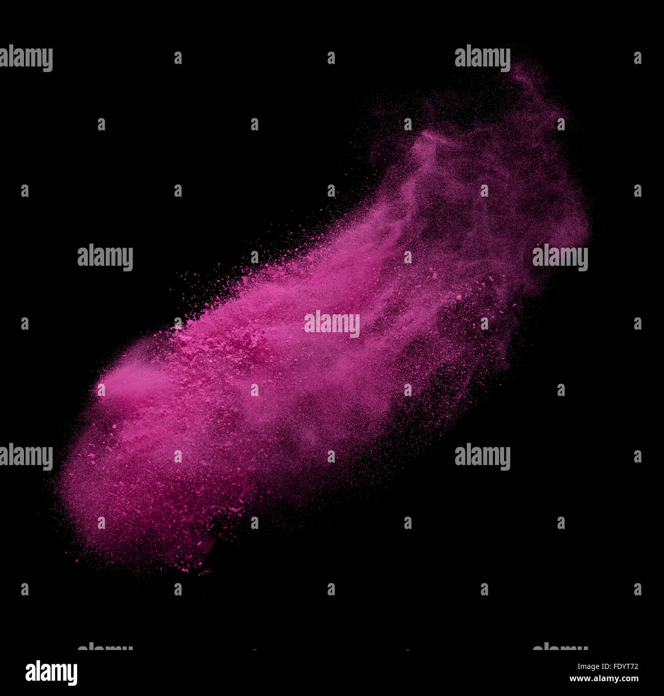 Red colorful powder splash on black background Stock Photo - Alamy