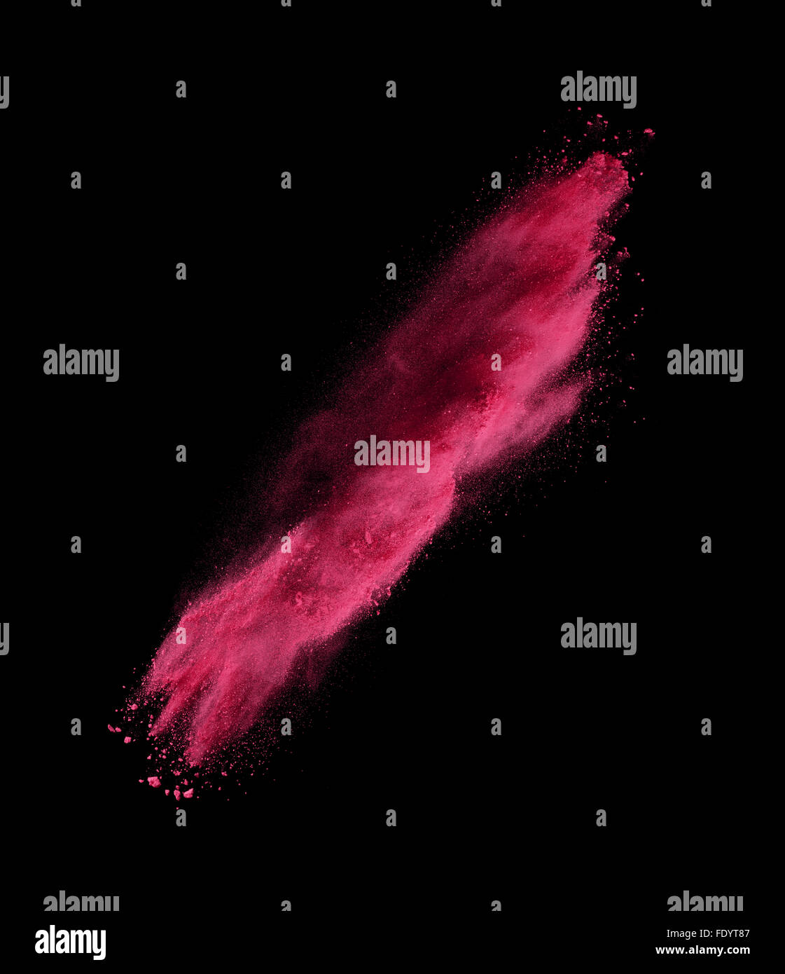Red colorful powder splash on black background Stock Photo - Alamy