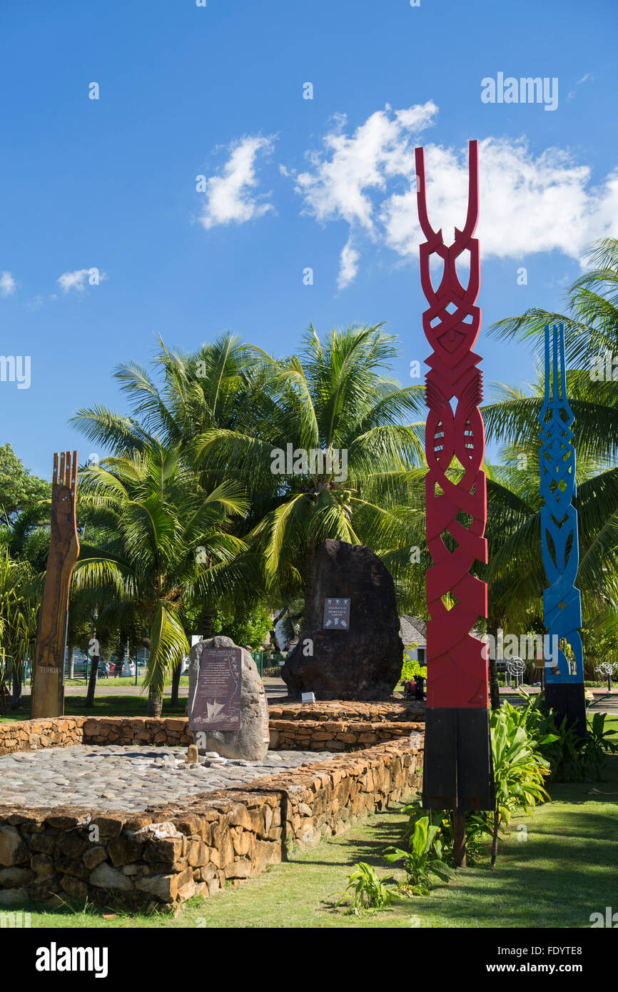 Va'a Hokulea monument in Jardins de Paofai, Pape'ete, Tahiti, French ...