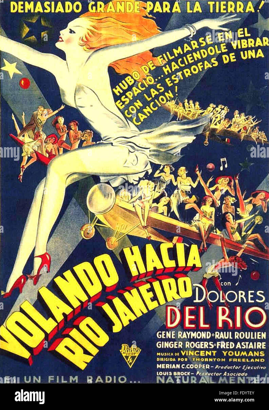Flying Down to Rio - Spanish Movie Poster Stock Photo - Alamy