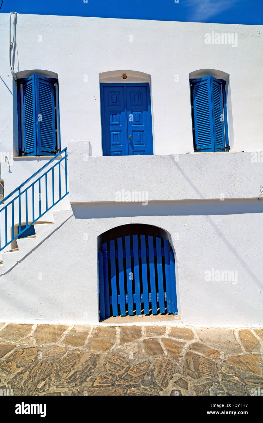 in the greece island window and door white colors old architecture ...