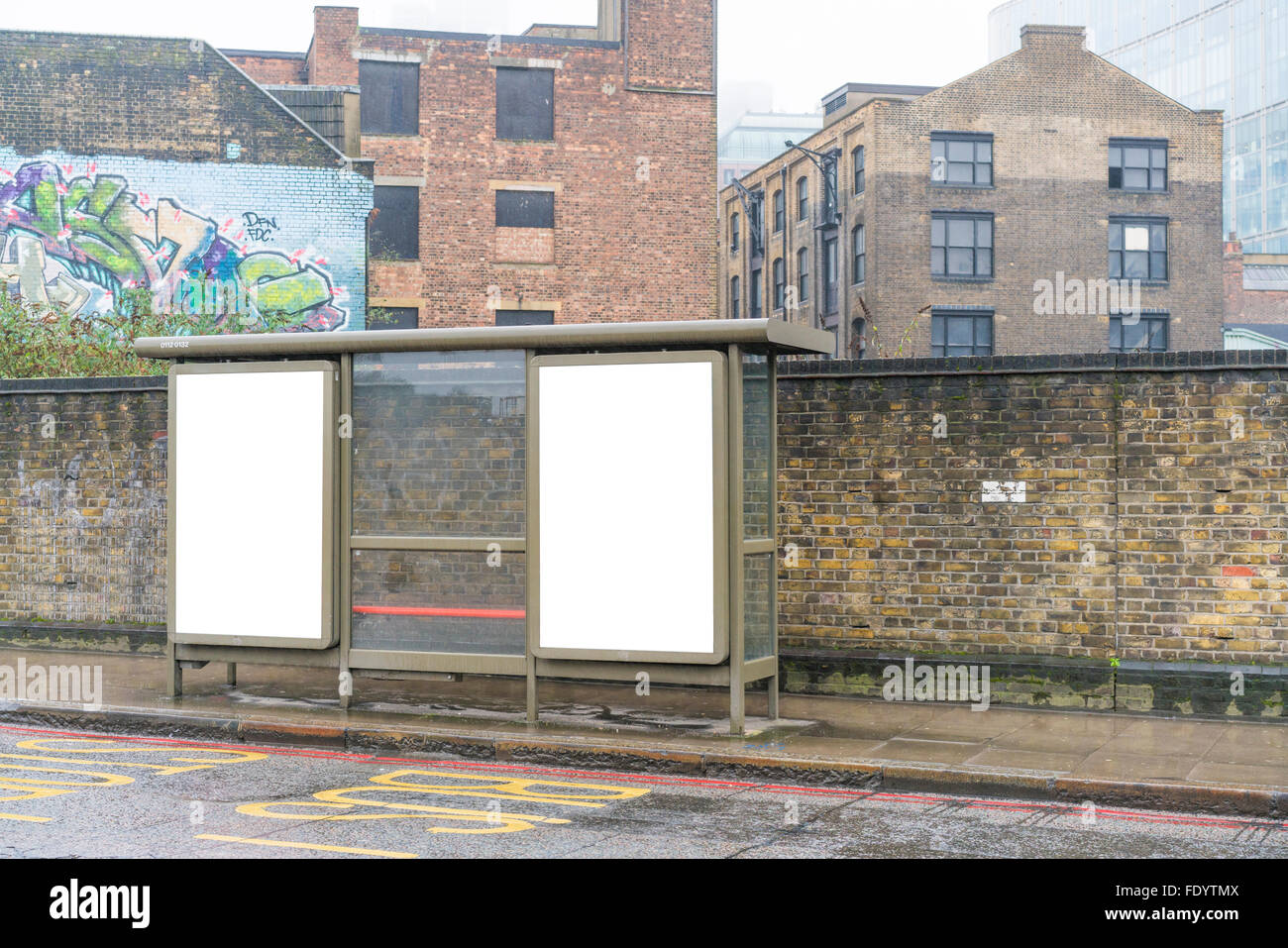 BLANK TEMPLATE BILLBOARD POSTER ON LONDON STREET, UNITED KINGDOM, HIGH ...