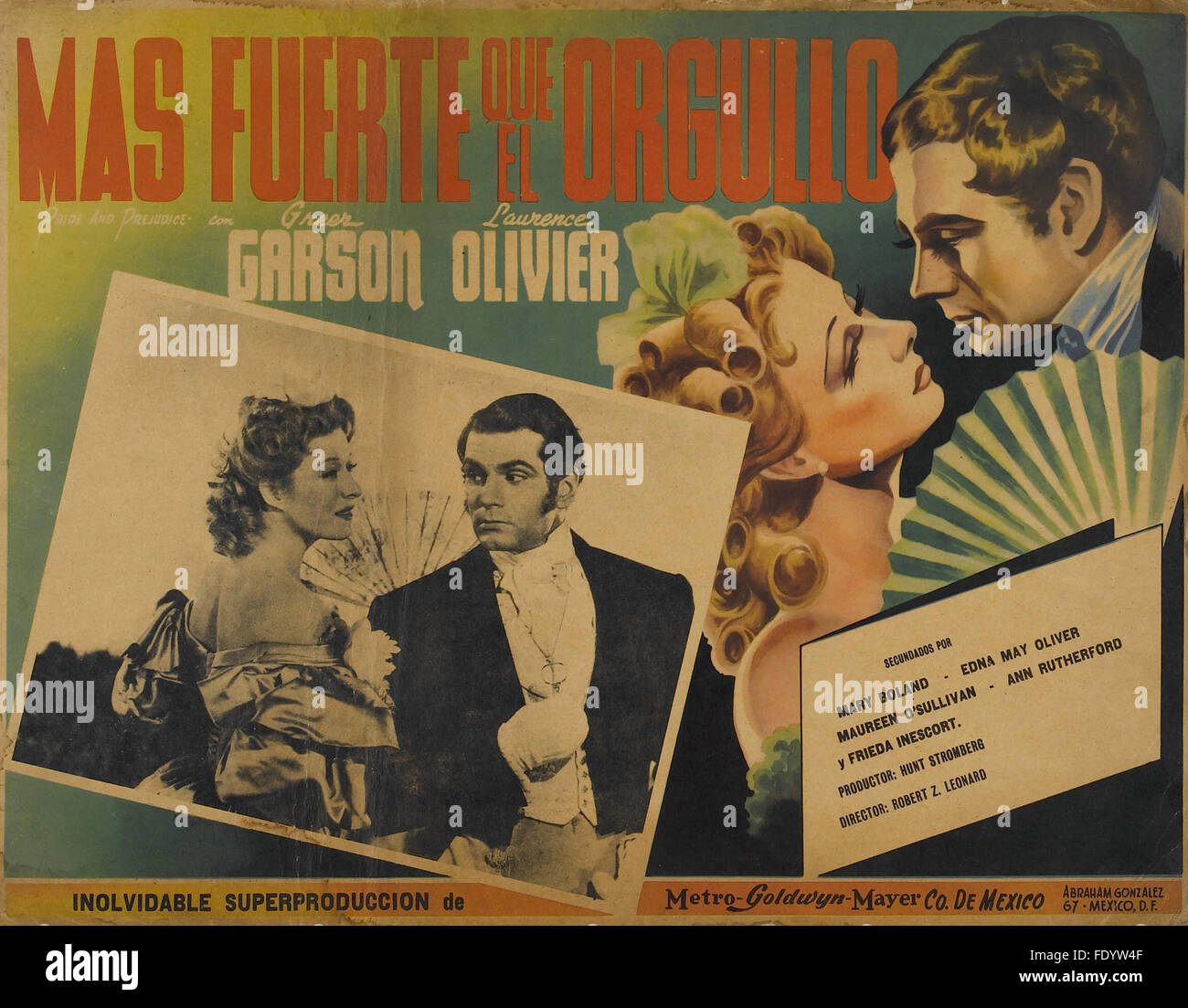 Pride and Prejudice - Spanish Movie Poster Stock Photo - Alamy