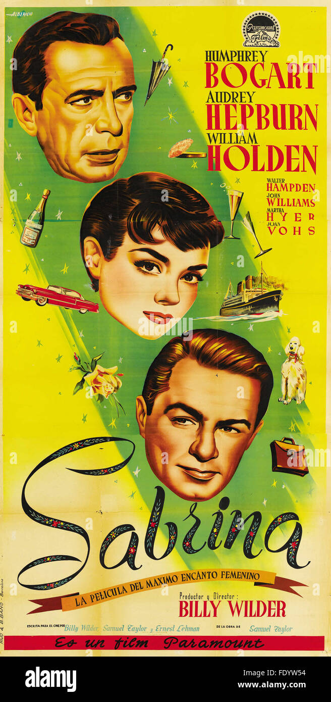 Sabrina - Spanish Movie Poster Stock Photo - Alamy
