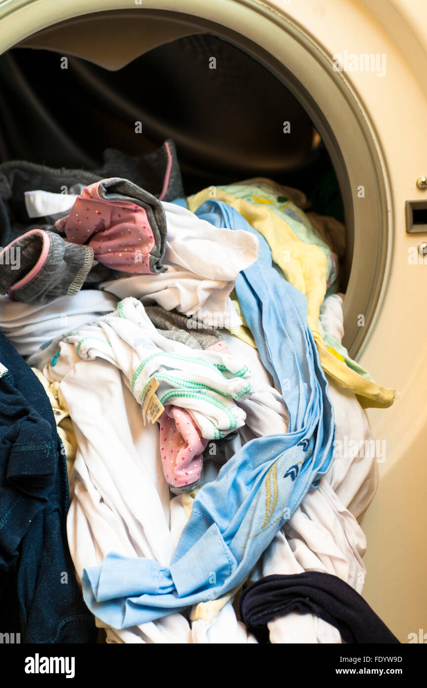 laundry in the washing machine Stock Photo - Alamy