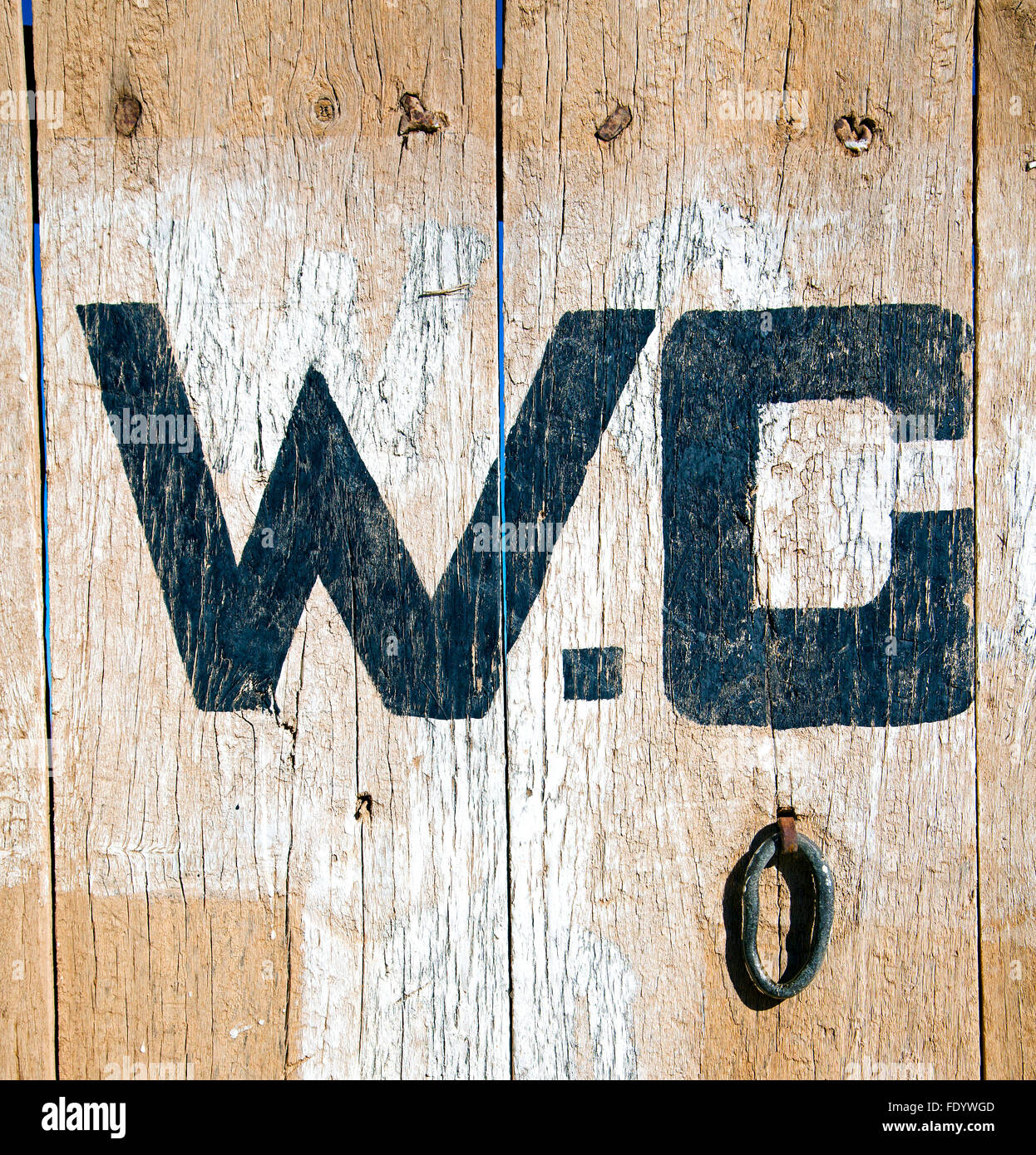 wc door in morocco africa wood brown Stock Photo - Alamy