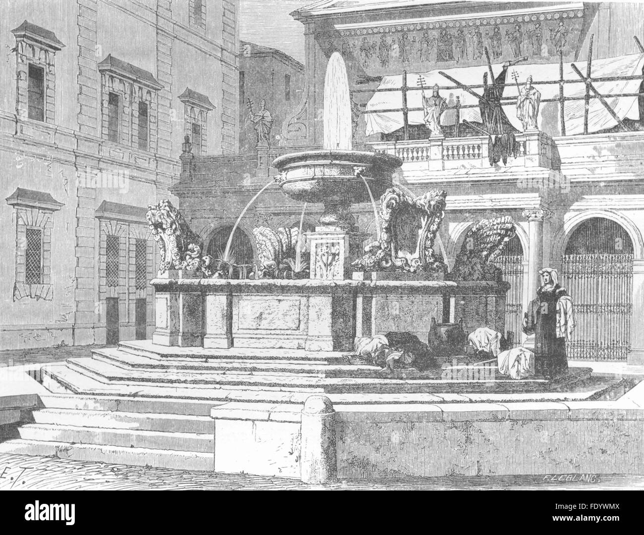 St maria in trastevere rome Black and White Stock Photos & Images - Alamy