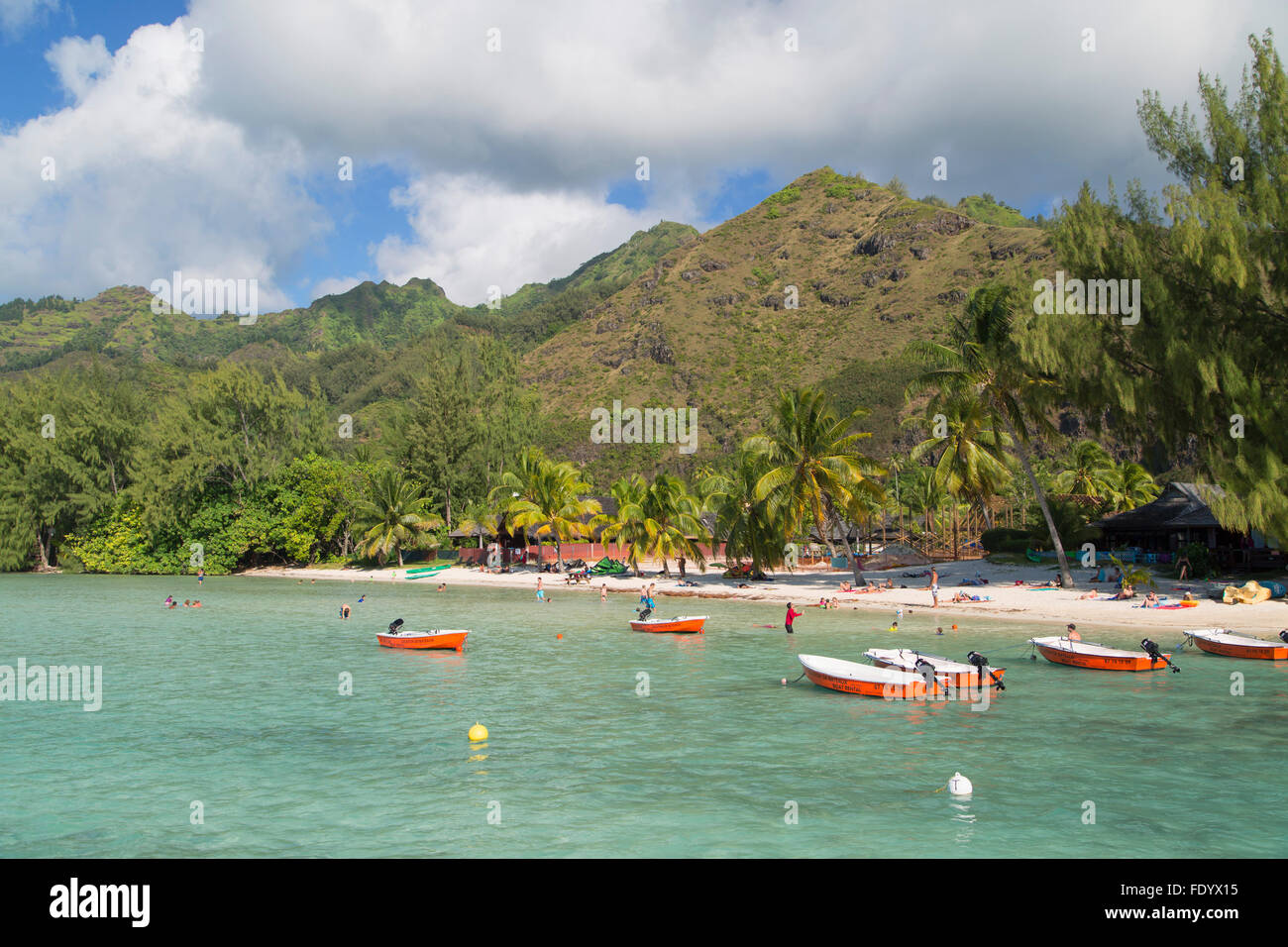 Hauru Point, Mo'orea, Society Islands, French Polynesia Stock Photo - Alamy