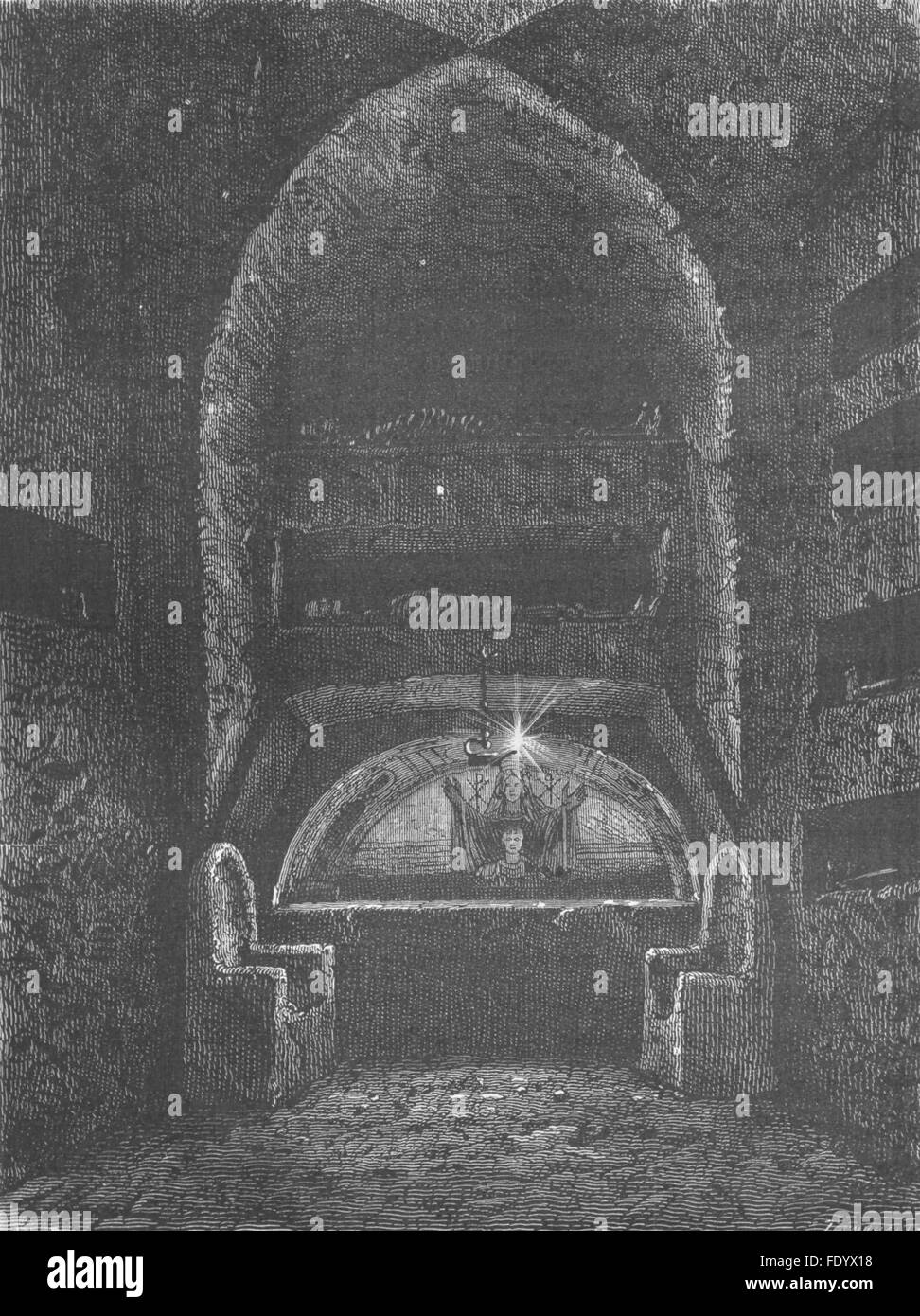 Catacomb of st callistus Black and White Stock Photos & Images - Alamy