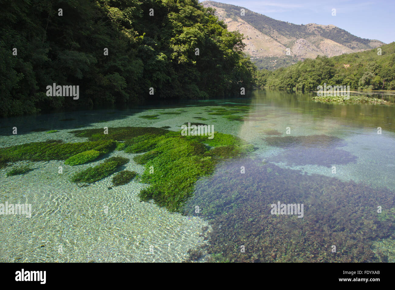 Blue Eye Spring (Syri i Kalter), colorful karst spring in southern ...