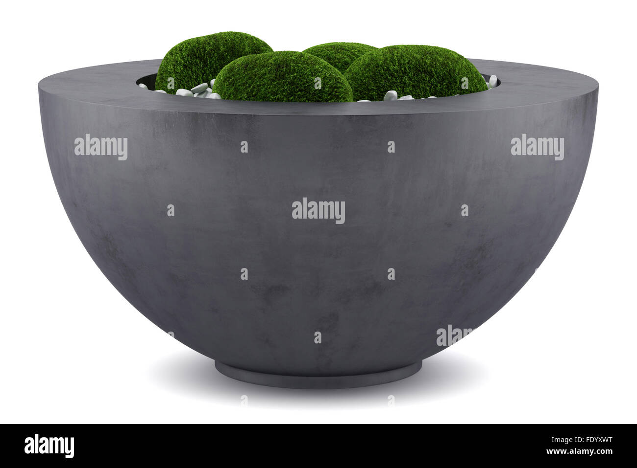 moss pot isolated on white background Stock Photo - Alamy