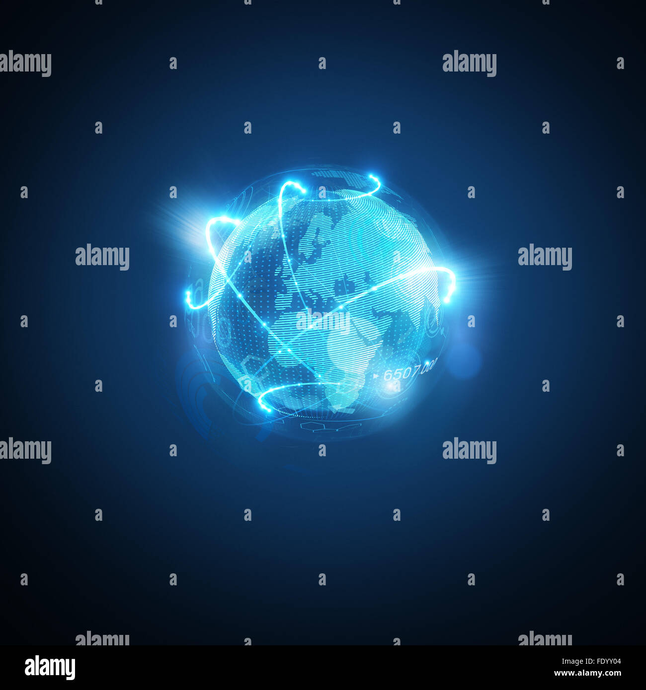 Connected World. Conceptual business illustration Stock Photo - Alamy