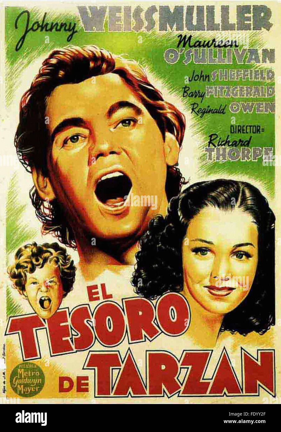 Tarzan's Secret Treasure - Spanish Movie Poster Stock Photo - Alamy