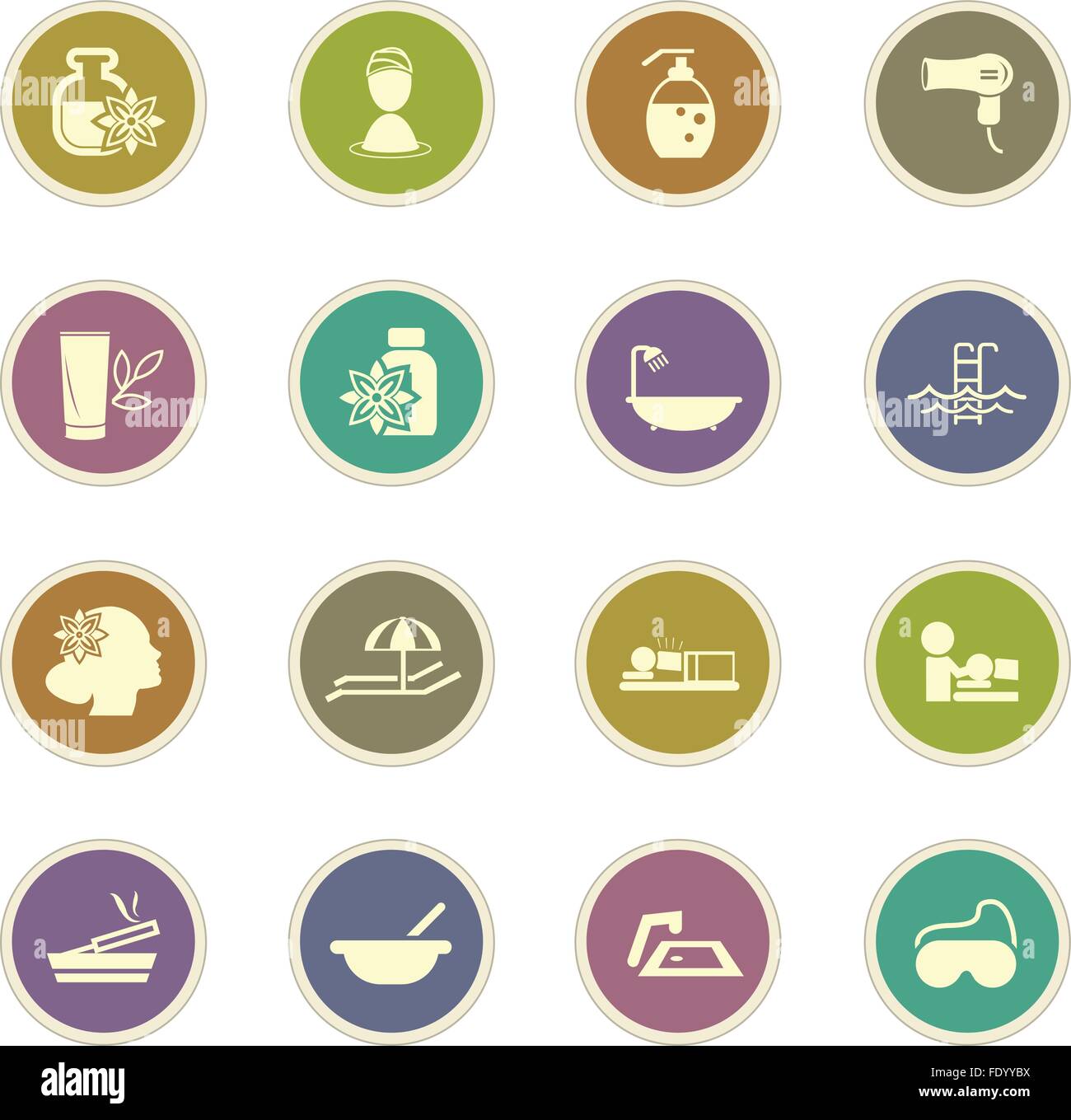 Spa icons set Stock Vector Image & Art - Alamy