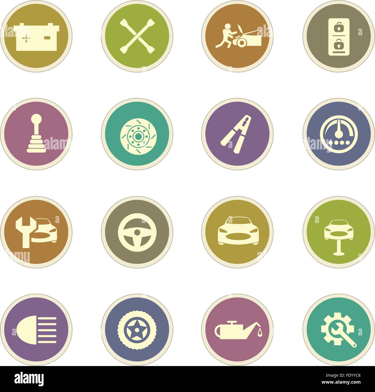 Car service icons set Stock Vector Image & Art - Alamy