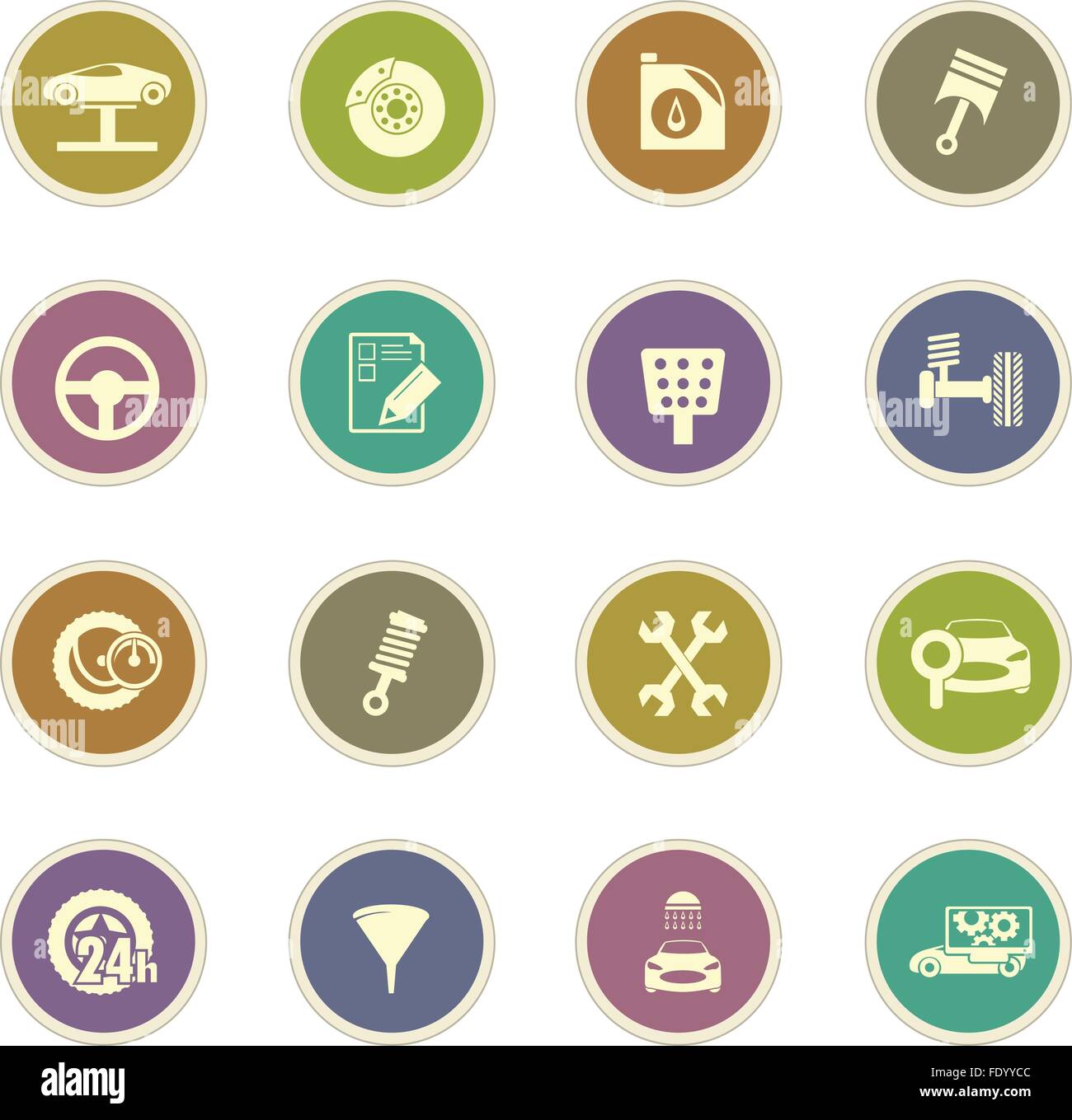 Car service icons set Stock Vector Image & Art - Alamy