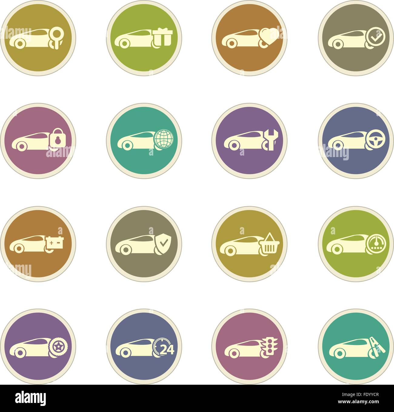 Car service icons set Stock Vector Image & Art - Alamy
