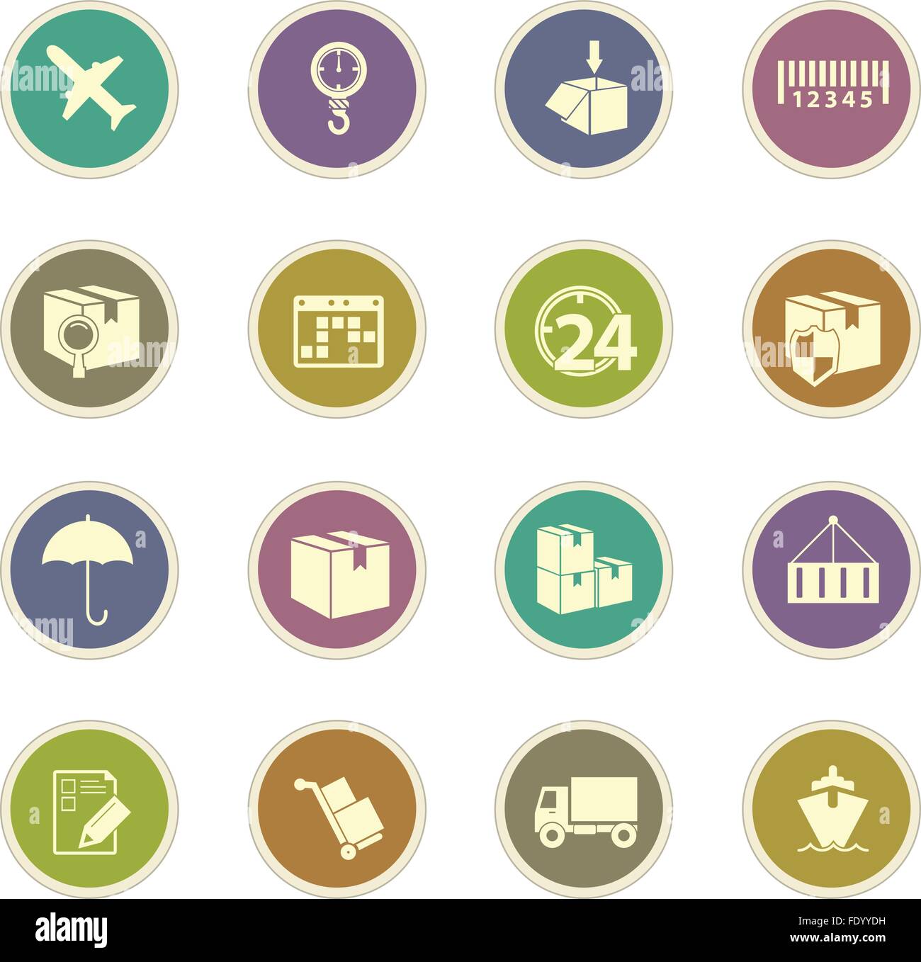 Shipping and delivery icons Stock Vector Image & Art - Alamy