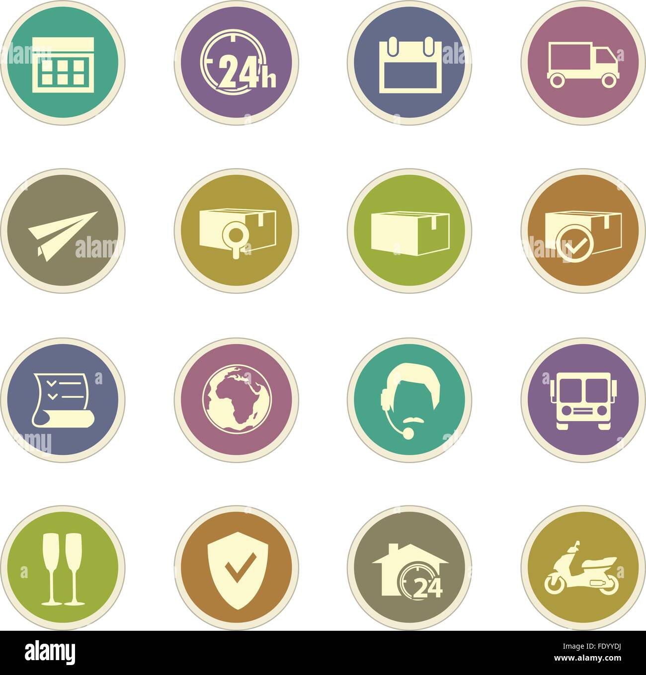 Shipping and delivery icons Stock Vector Image & Art - Alamy