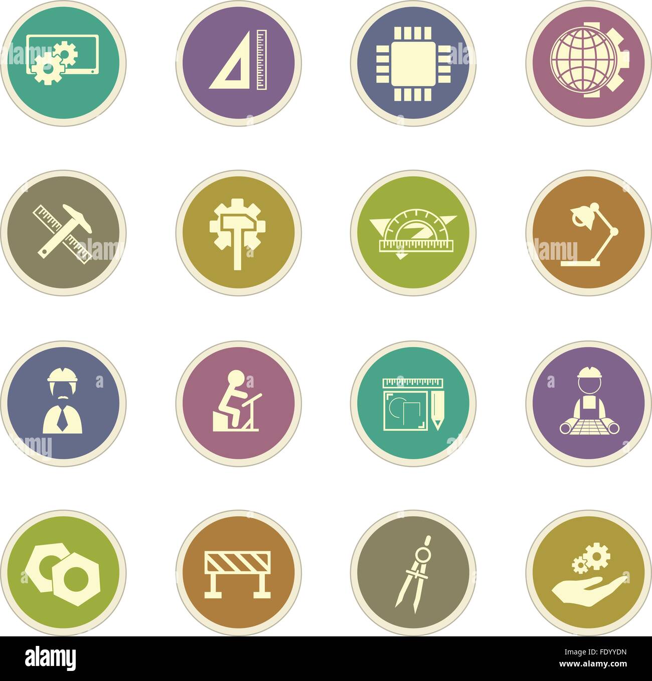 Engineering icons set Stock Vector Image & Art - Alamy