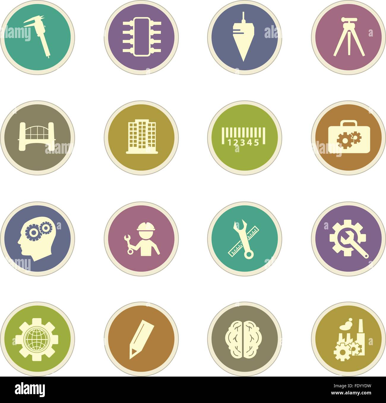 Engineering icons set Stock Vector Image & Art - Alamy