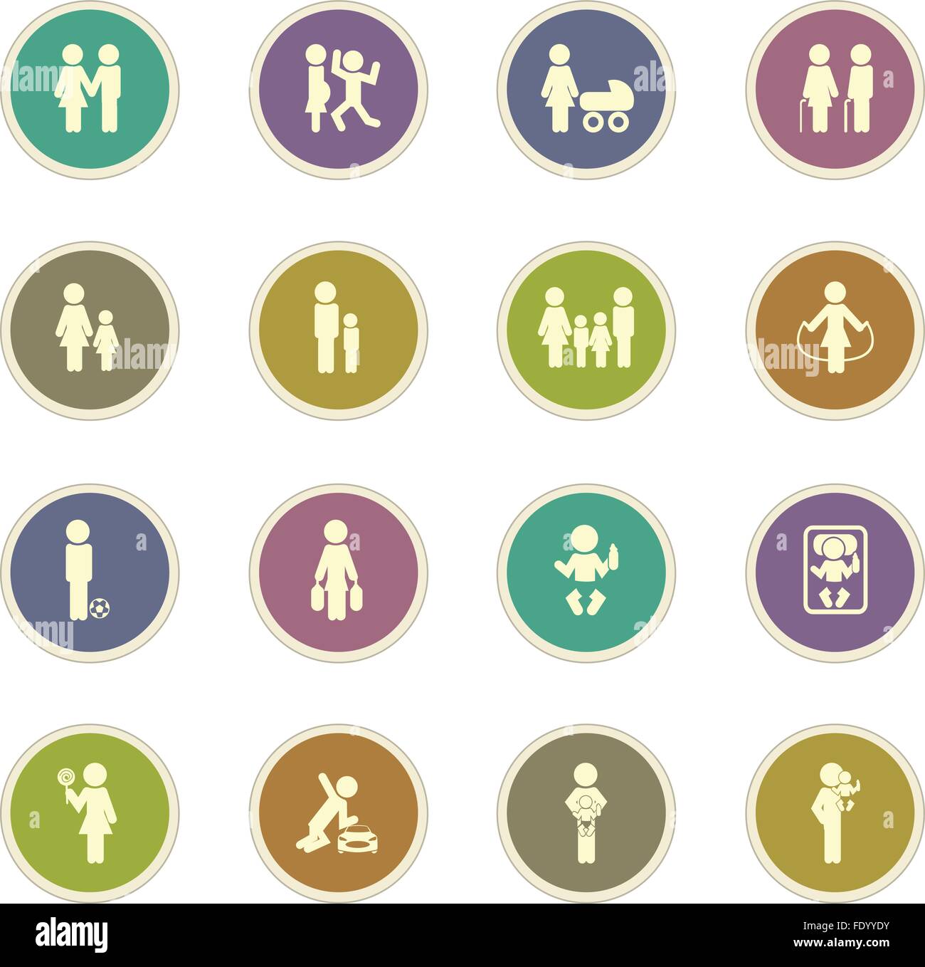 Family icons set Stock Vector Image & Art - Alamy