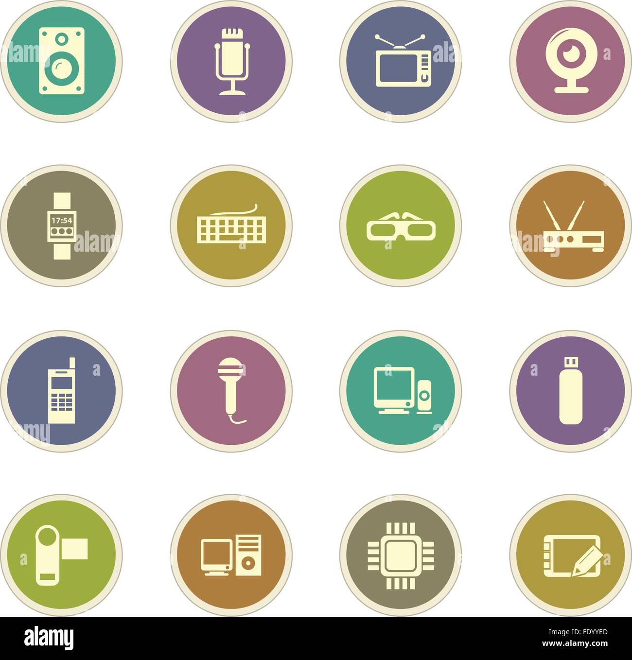 Gadget icon set Stock Vector Image & Art - Alamy