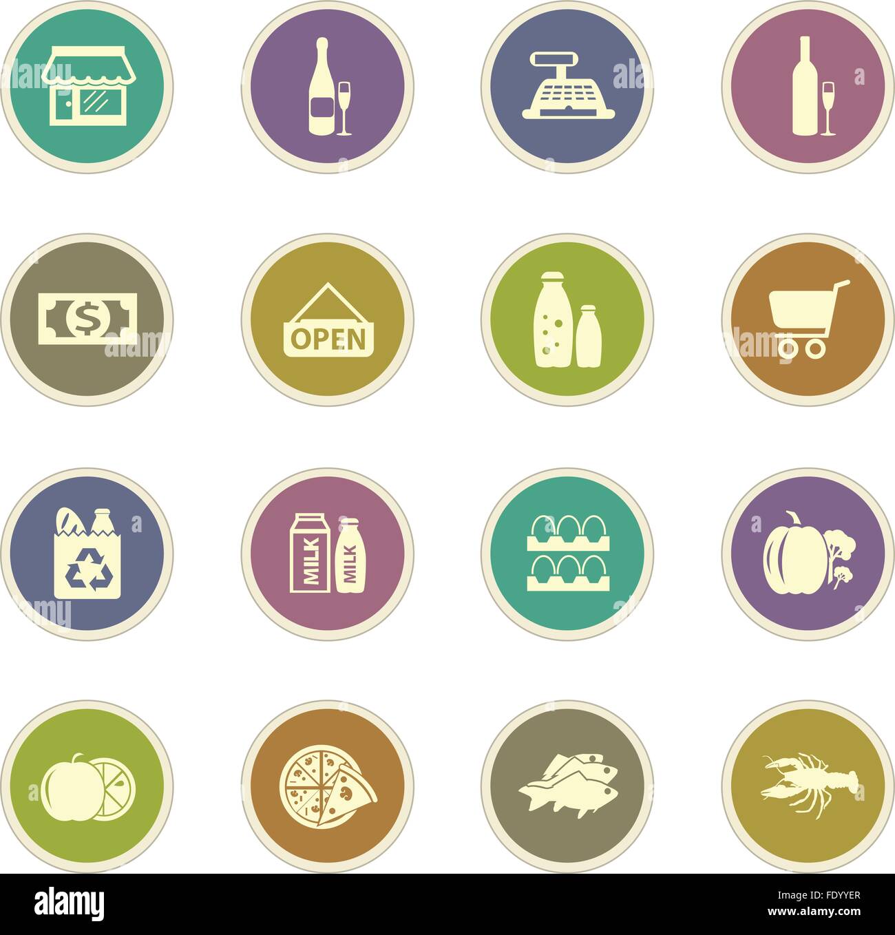 Grocery store icon Stock Vector Image & Art - Alamy