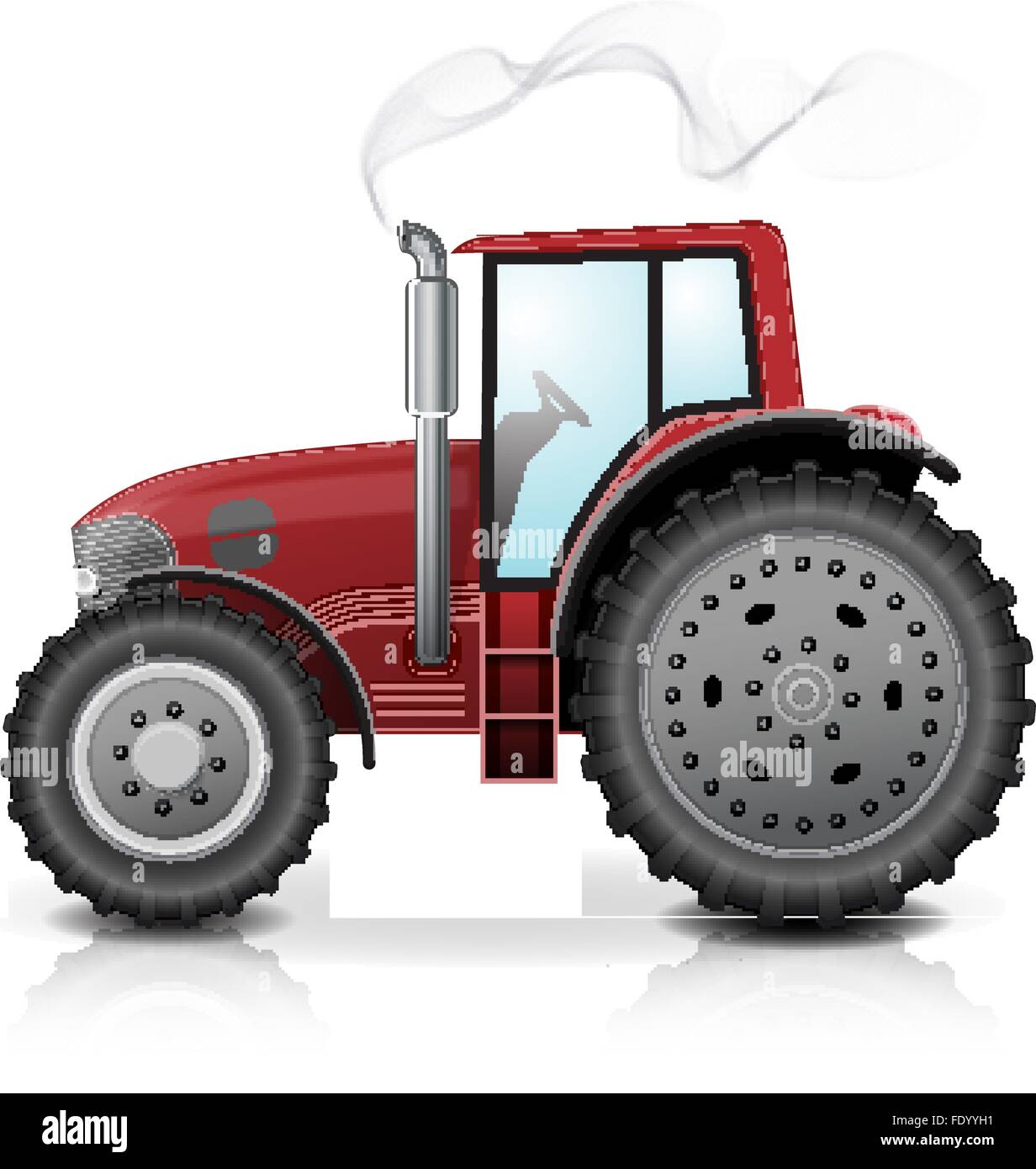 Tractor isolated on white background. Vector illustration Stock Vector ...