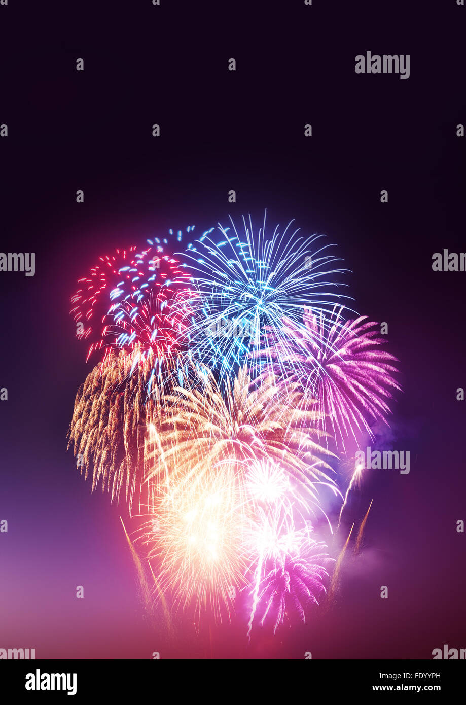A Fireworks Display. A large fireworks event and celebrations Stock ...