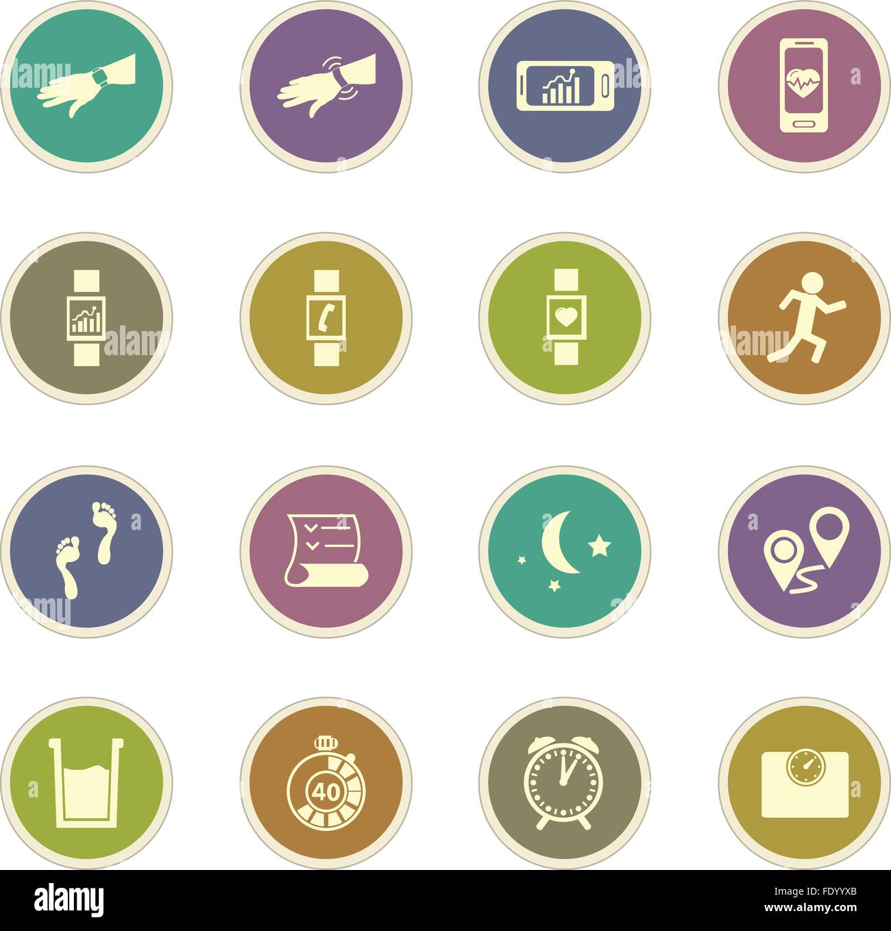 Jogging and workout icons Stock Vector Image & Art - Alamy