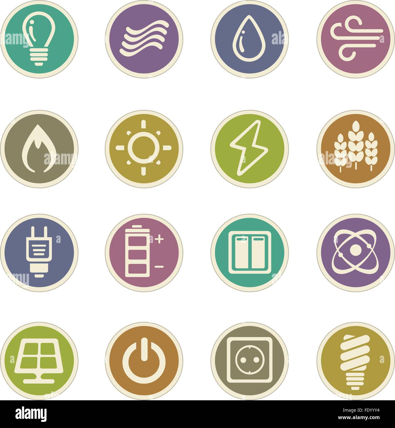 Fuel and Power Generation Icons Stock Vector Image & Art - Alamy