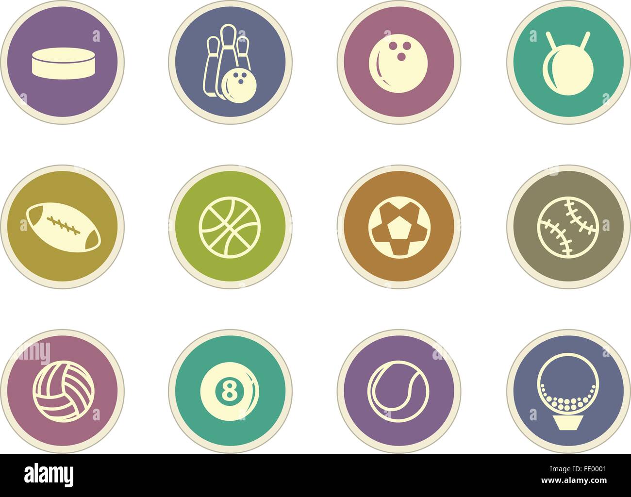 Sports Balls icons set Stock Vector Image & Art - Alamy