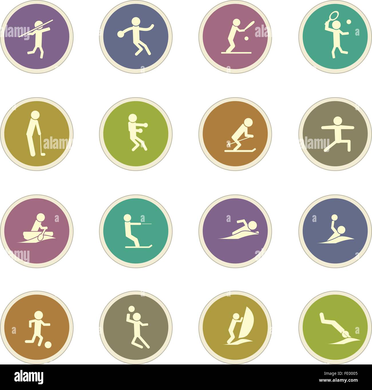 Sports icons set Stock Vector Image & Art - Alamy