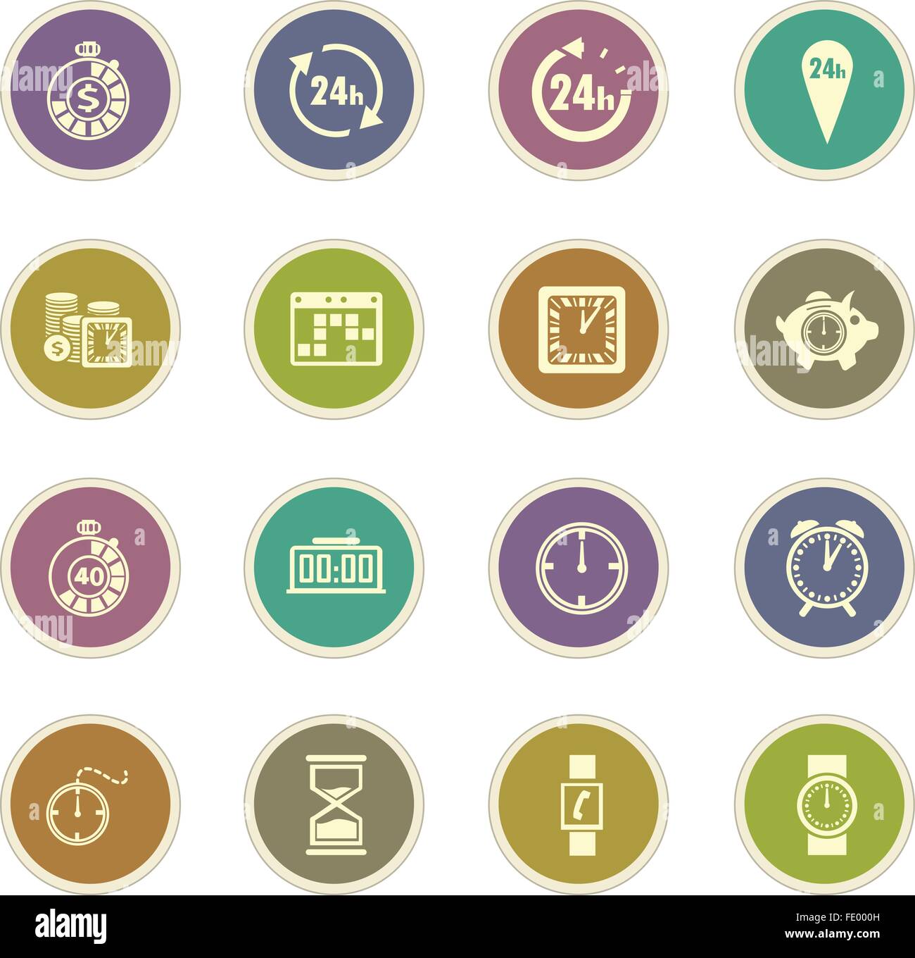 Time icon set Stock Vector Image & Art - Alamy