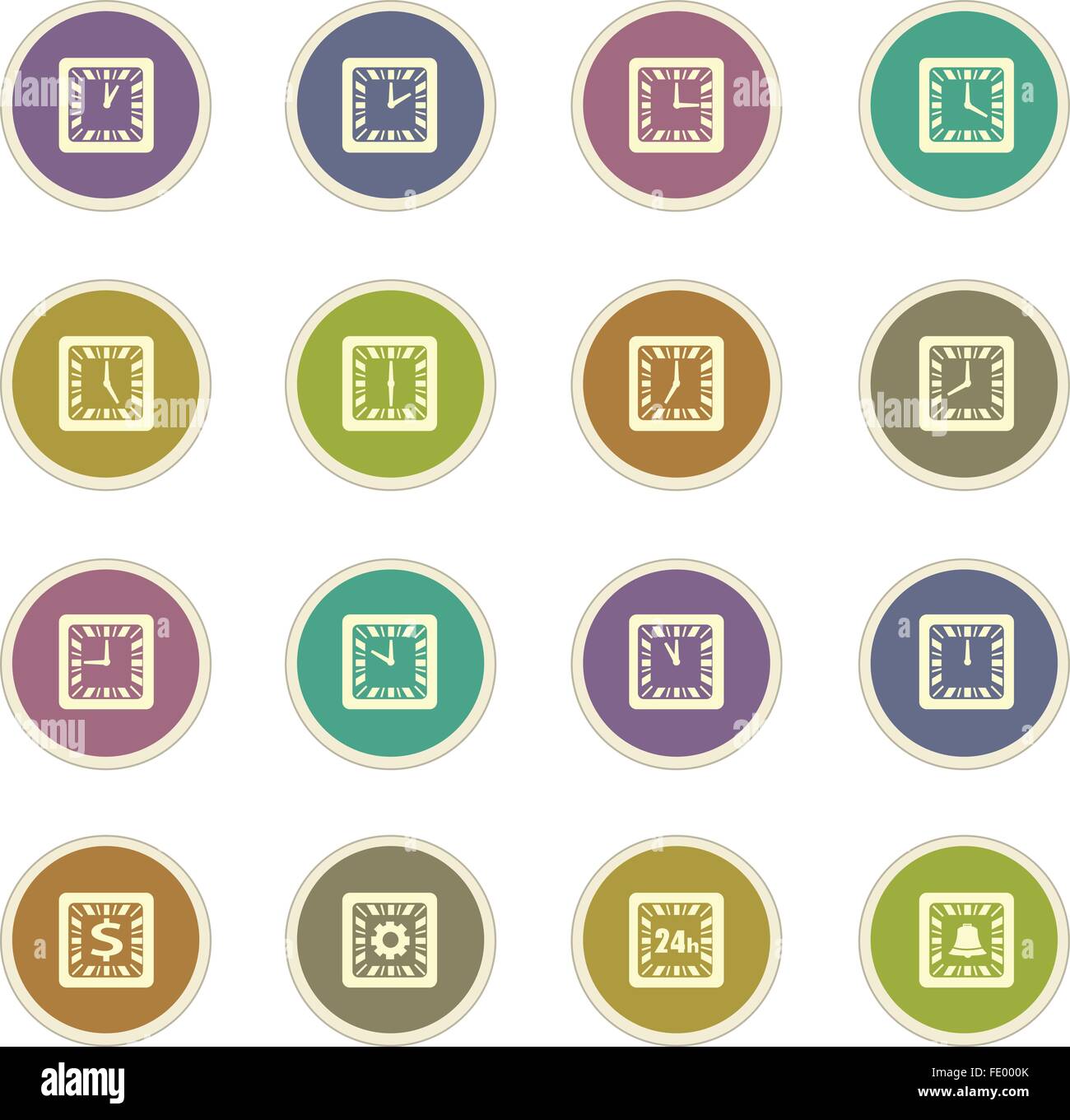 Time icon set Stock Vector Image & Art - Alamy